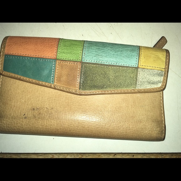 Fossil | Bags | Fossil Patchwork Wallet | Poshmark